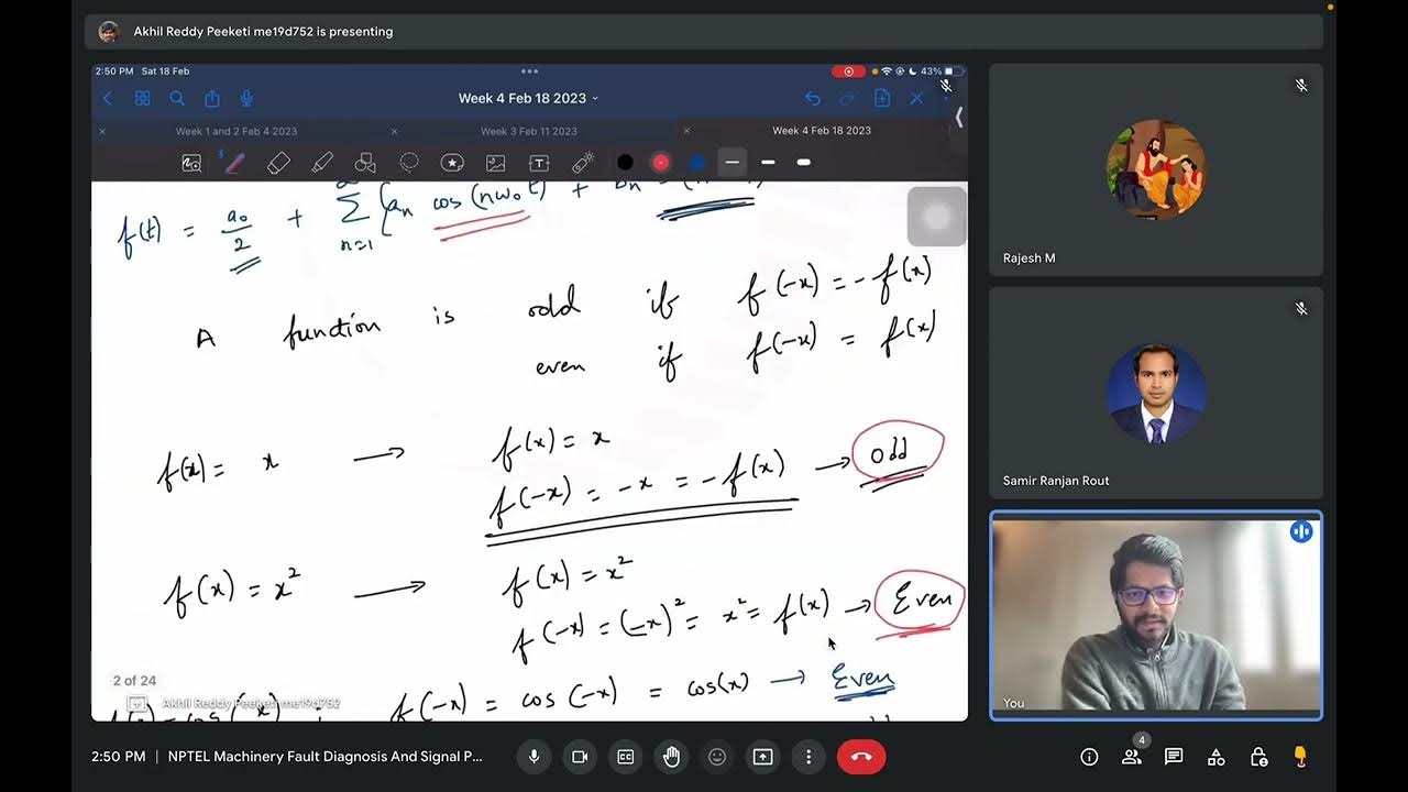 Machinery Fault Diagnosis and Signal Processing | NPTEL 2023 | Problem-Solving Session Week 4 ...