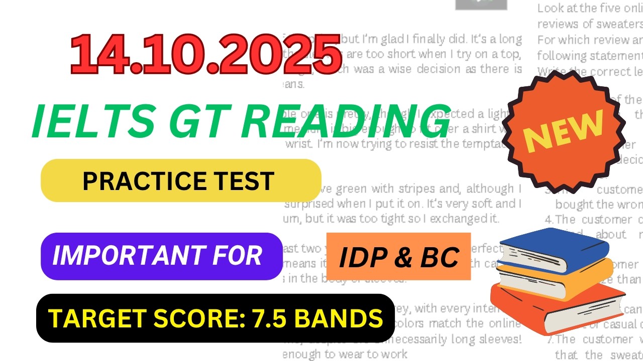 ielts reading practice test 2025 with answers october - YouTube