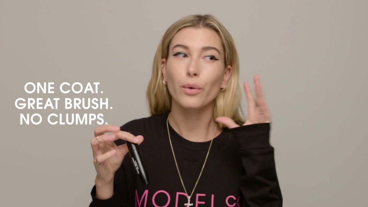 Hailey Baldwin for ModelCo: VOLUME LASH Extreme Black Mascara - YouTube