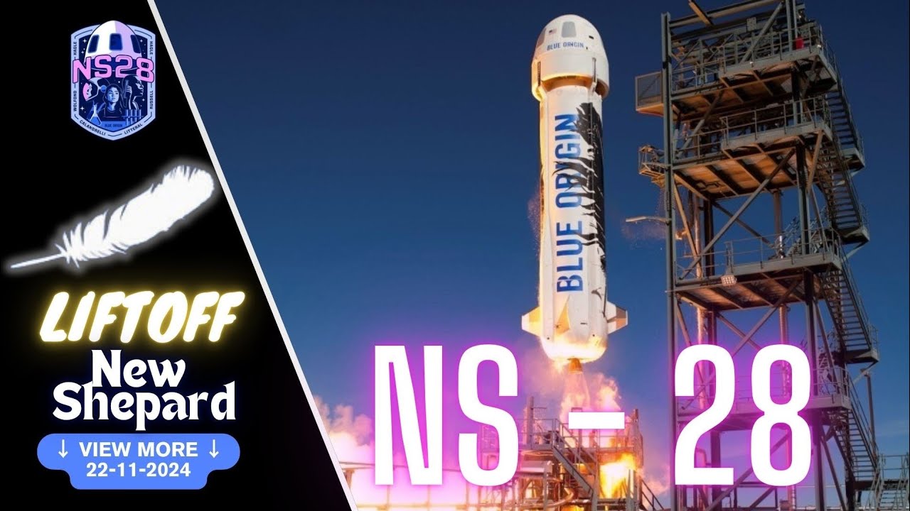 Lanzamiento Blue Origin -New Shepard -NS28 - 22-11-2024 - YouTube