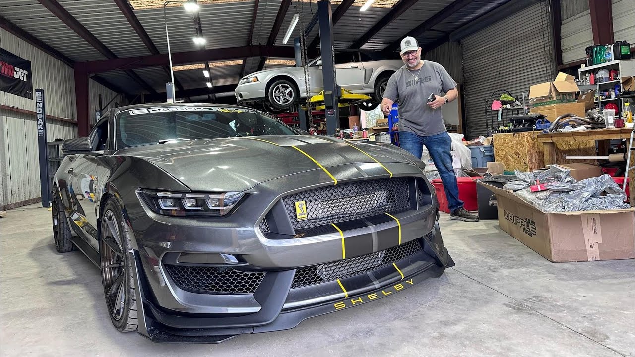 GT350 F1A procharger street pull. - YouTube
