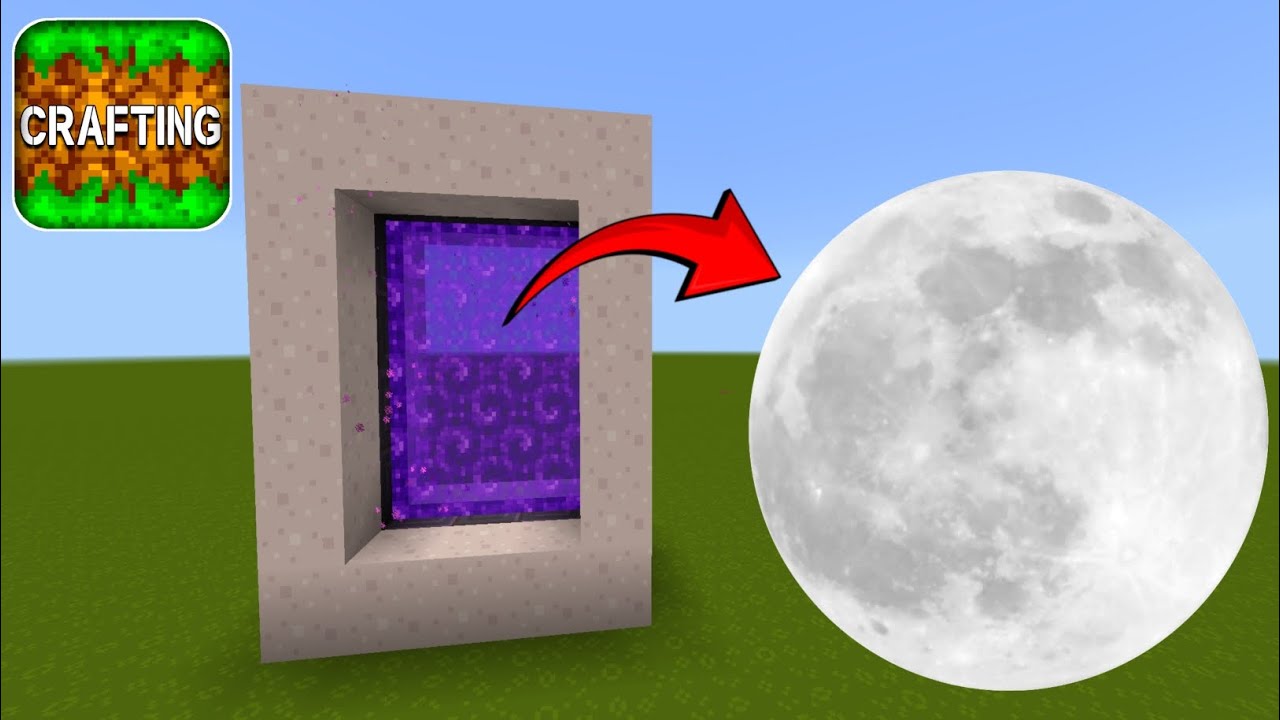 How To Make a PORTAL To The MOON in Crafting and Building - YouTube