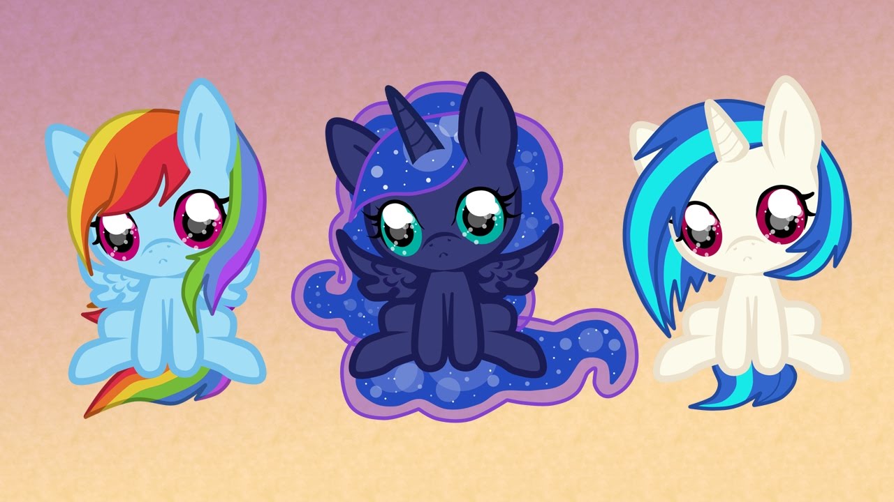 My Little Pony Coloring Book - Chibi Ponies Coloring Page All Ponies ...