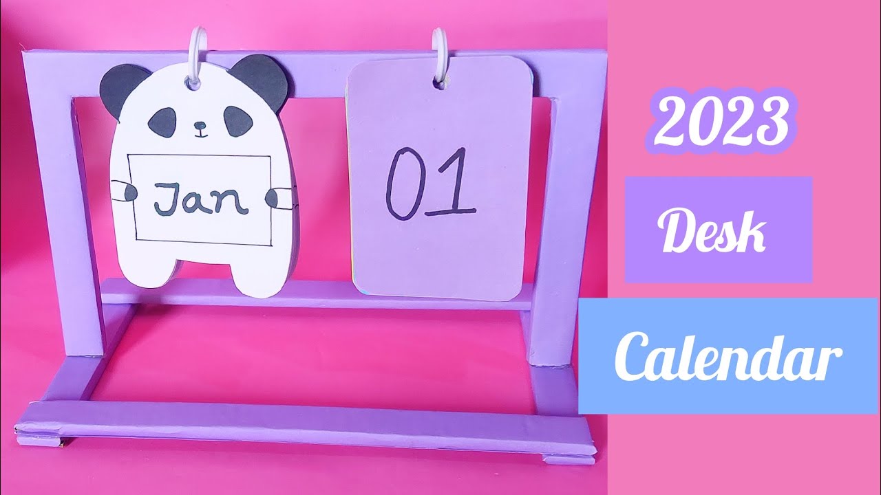 How to make a 2023 desk calendar at home / DIY-Paper Calendar-2023 ...