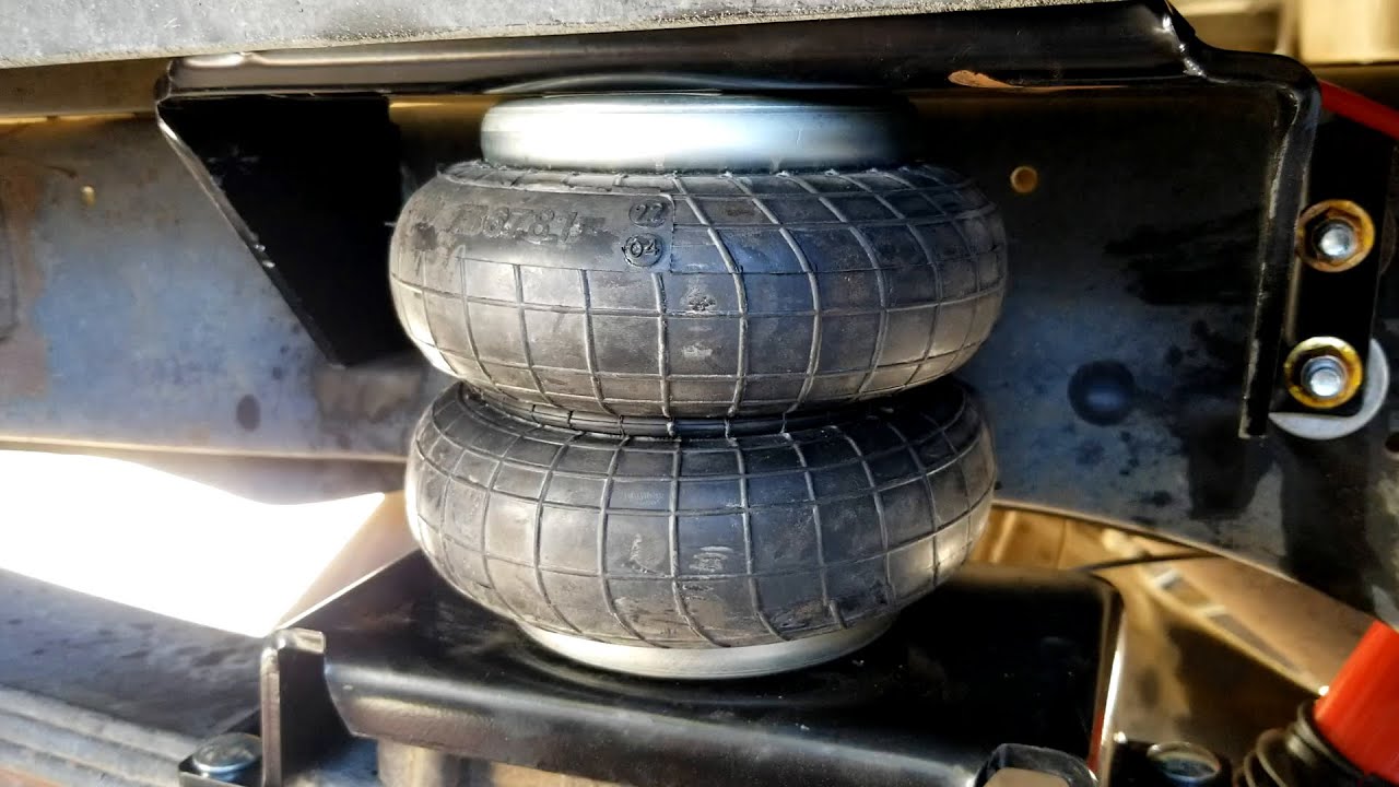 2nd Gen Dodge 5k lbs helper bag install - YouTube