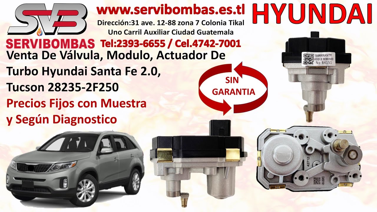 Actuador De Turbos Hyundai Santa Fe 2.0, Tucson 28235-2F250 Zona 7 ...