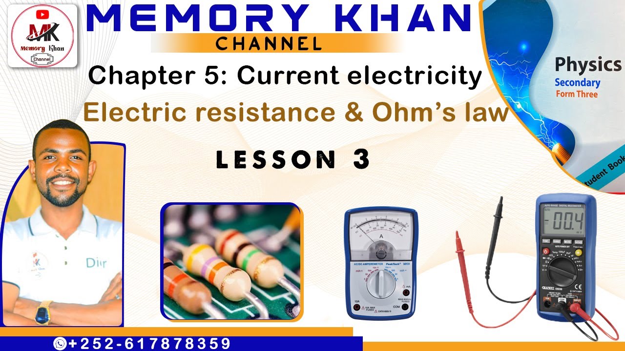Form 3 Physics | Chapter 5 | Casharka 3aad | Electric resistance & Ohm ...