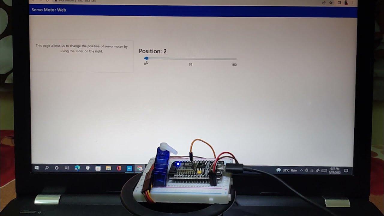 IoT Based Servo Motor control using web browser ,NodeMCU ESP8266 - YouTube