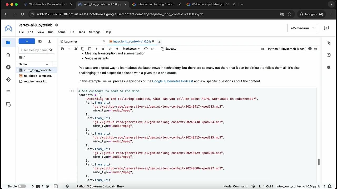 Introduction to Long Context Window with Gemini on Vertex AI | GSP1276 - YouTube