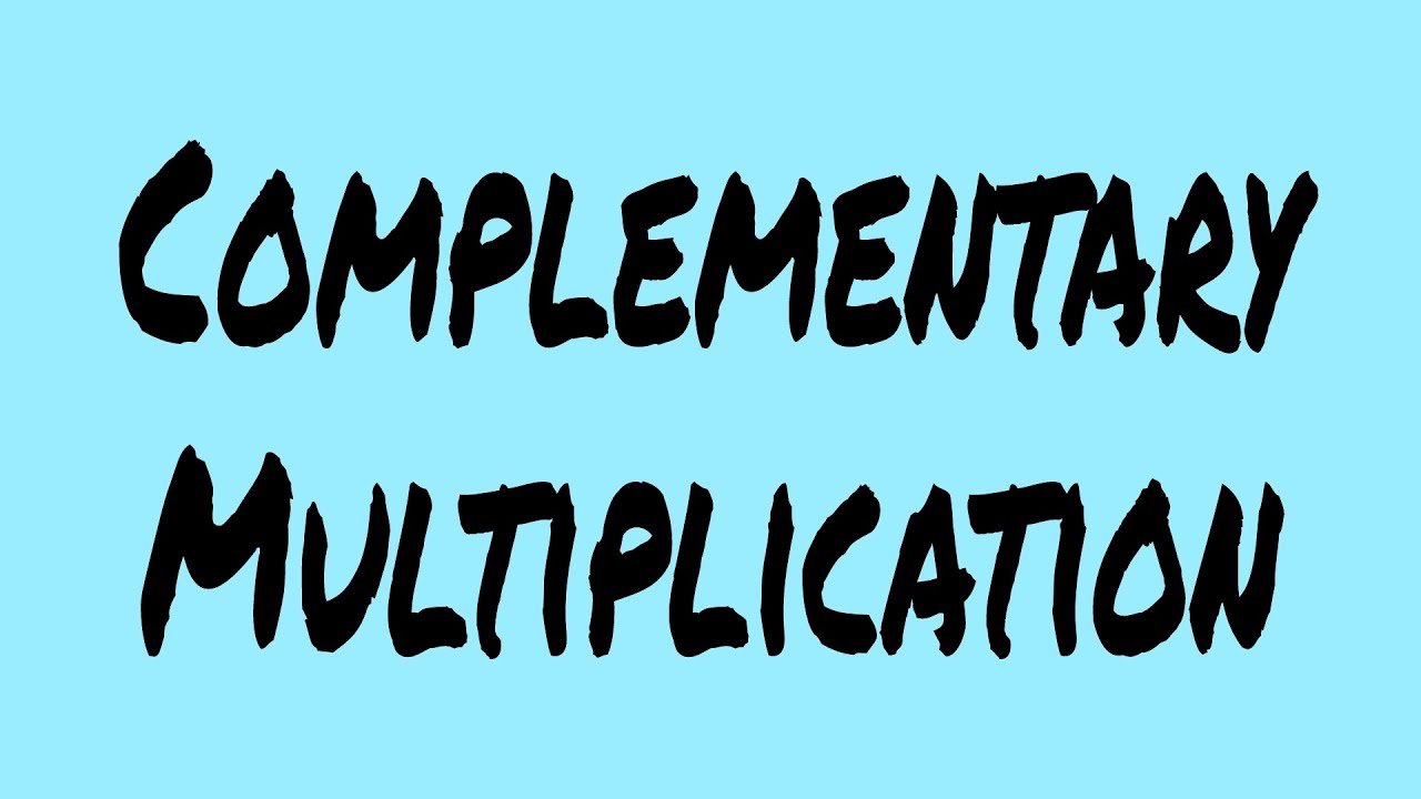 Complementary Multiplication | Multiplication Tricks (part 8) - YouTube