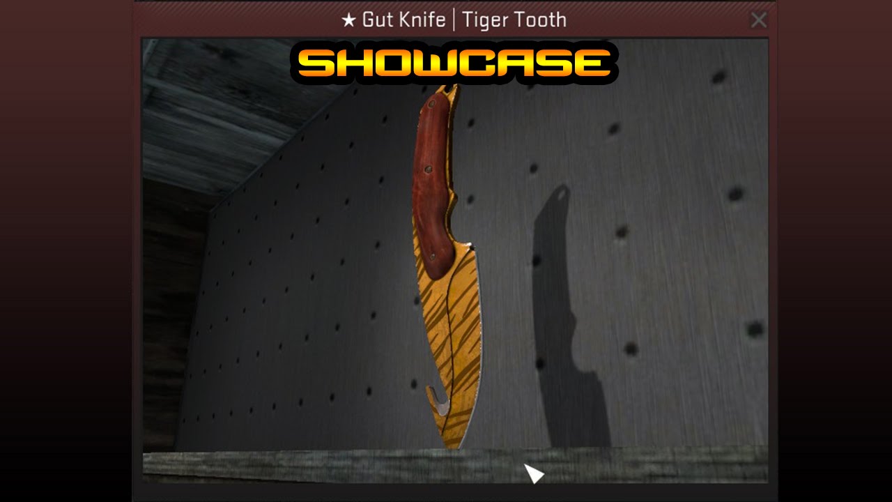 GUT KNIFE TIGER TOOTH FACTORY NEW SKIN SHOWCASE - YouTube
