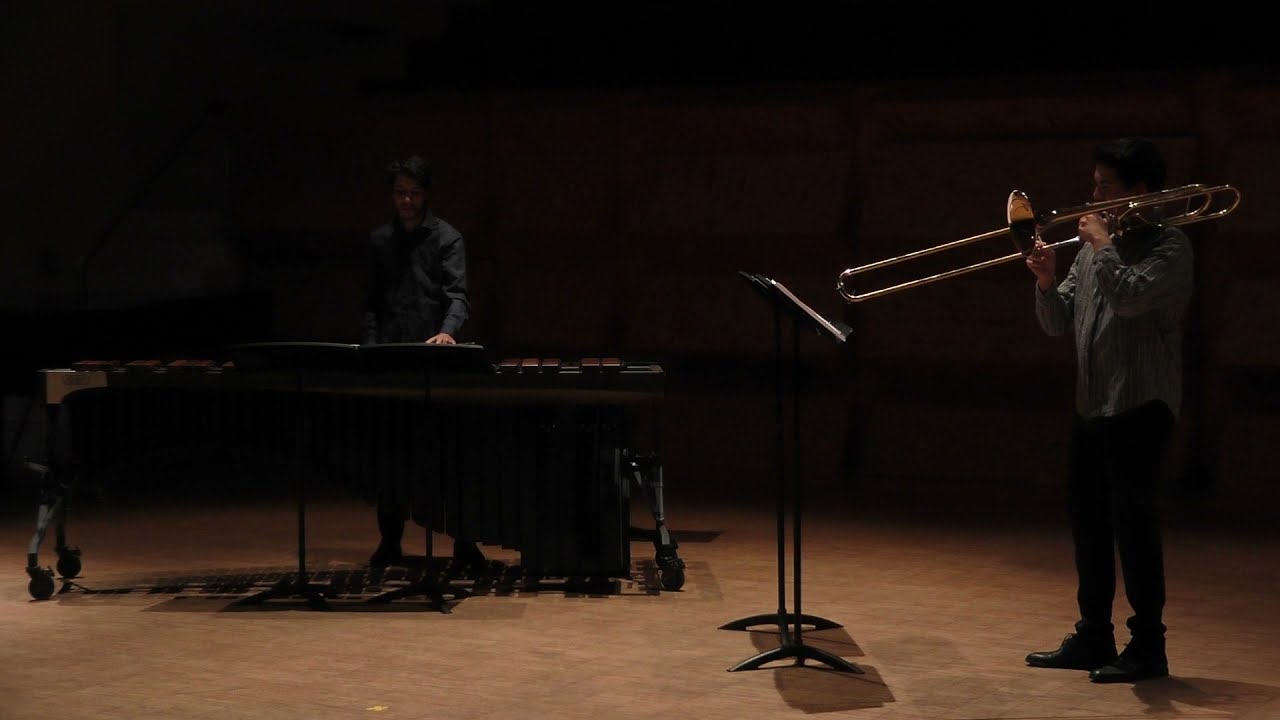 "Krakatoa" for trombone and marimba - Stephen Feigenbaum - YouTube