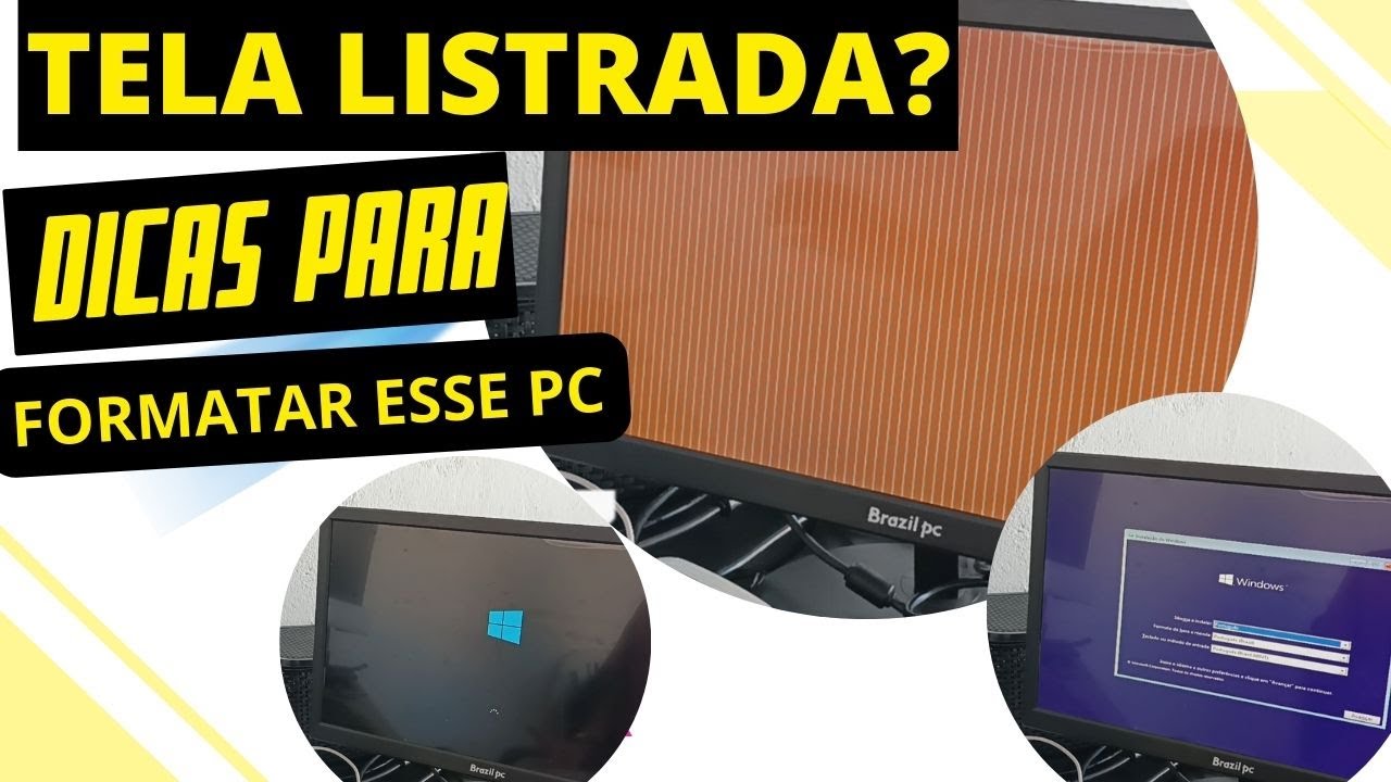 Tela Listrada ao Dar Boot no Computador? Resolvido! - YouTube