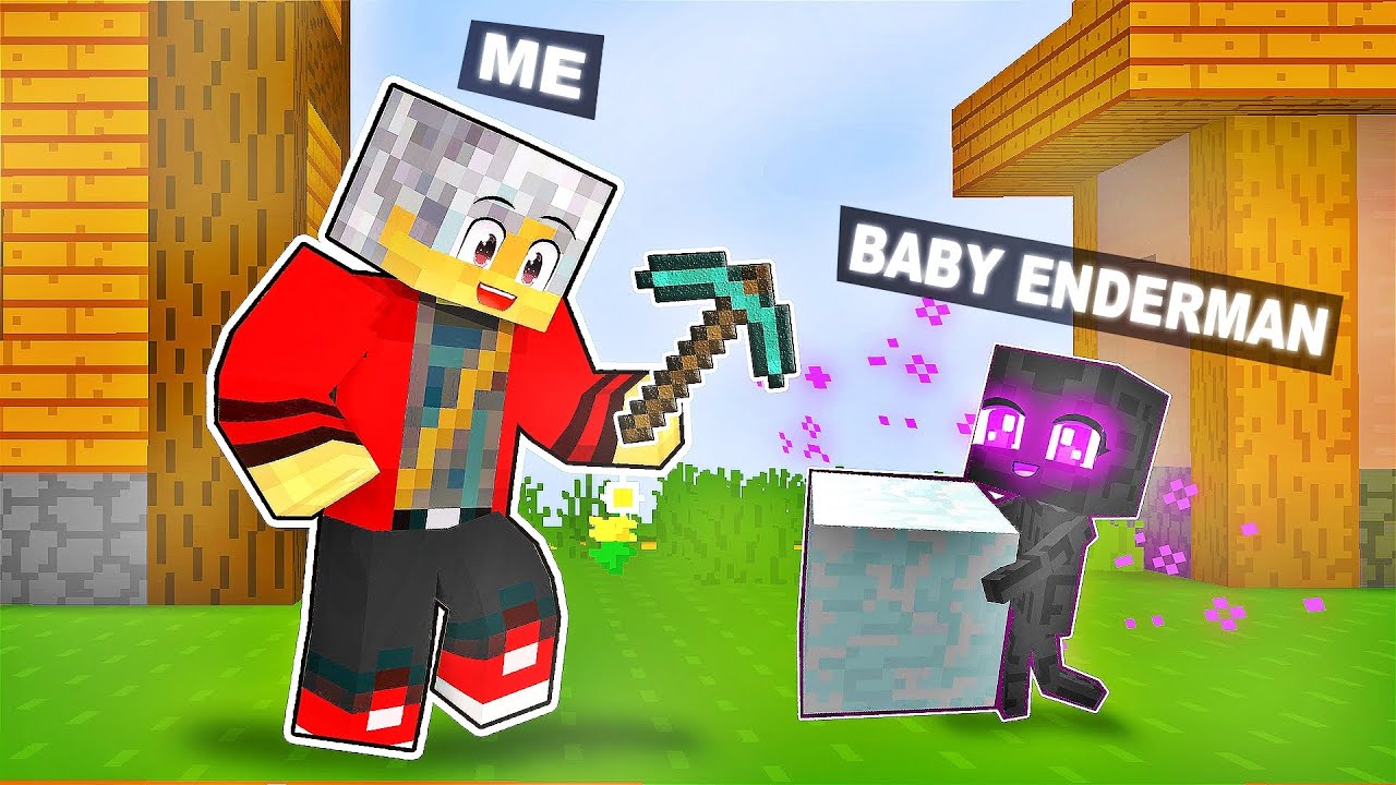I Met a Baby Enderman in Minecraft - YouTube