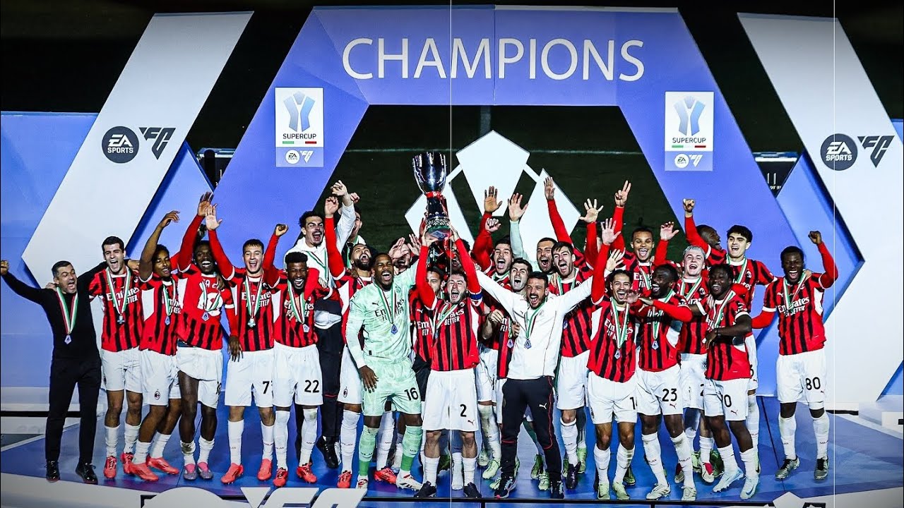 THE SUPERCOPPA IS ROSSONERO || INTER 2 VS 3 MILAN || CURVA SUD MILANO ...
