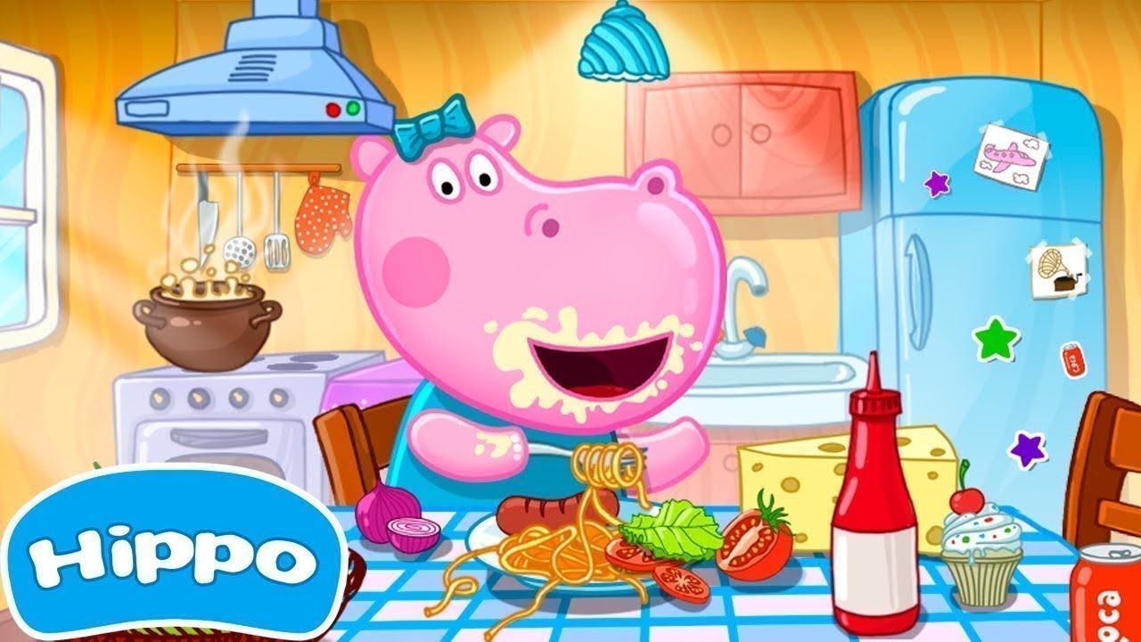 Hippo Cafe Manager - Funny Kitchen - Hippo Kids Games Full Episode 23 ...