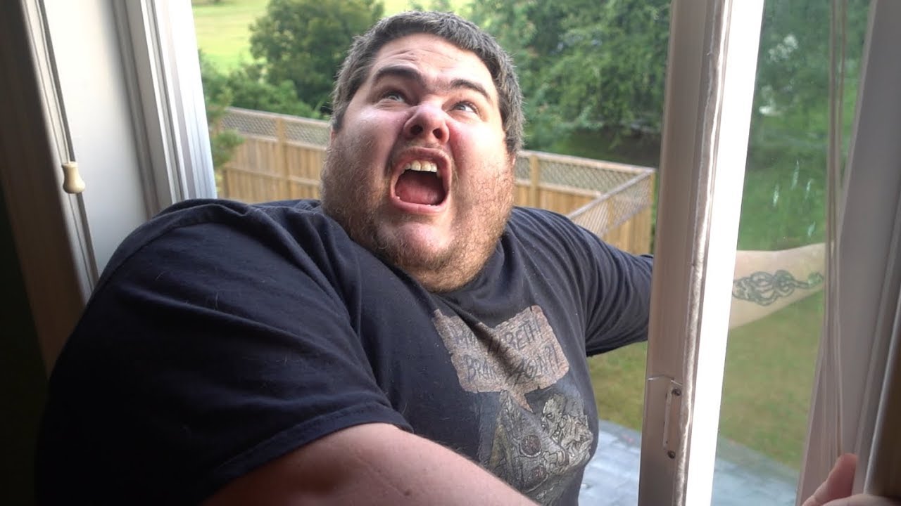 I GOT STUCK IN A WINDOW!! (AND ALMOST FELL OUT) - YouTube