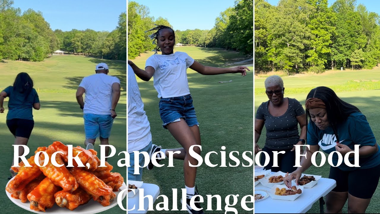 ROCK PAPER SCISSOR FOOD CHALLENGE ⁠-GOLF COURSE EDITION ⁠@tiahnamrose ...