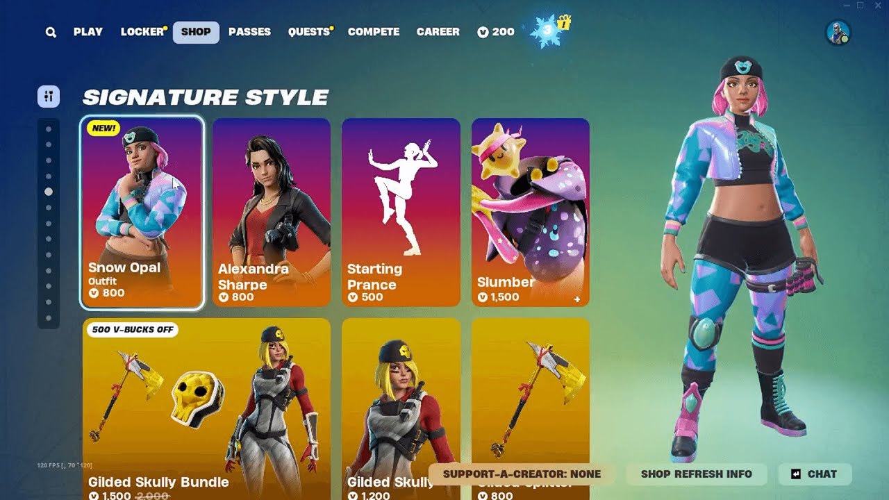 *NEW* SNOW OPAL SKIN !! *NEW* Fortnite Item Shop (Jan 2 2025) - YouTube