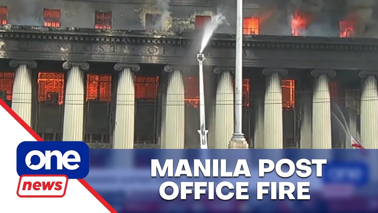 Fire hits Manila Central Post Office - YouTube
