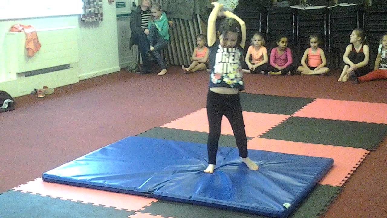 Gymnastics back bends round offs and forward roll - YouTube