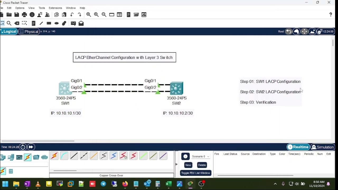 Link Aggregation Control Protocol (LACP) Configuration in Packet Tracer ...