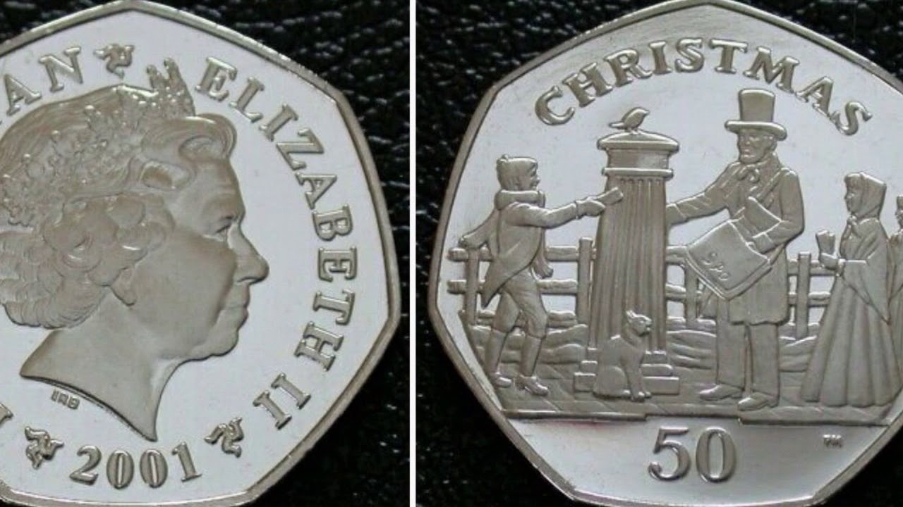 2001 CHRISTMAS 50p COIN Victorian Postman and Postbox - YouTube