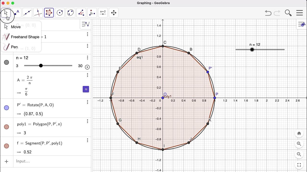 GeoGebra Tutorial: Approximating the Area of a Circle - YouTube