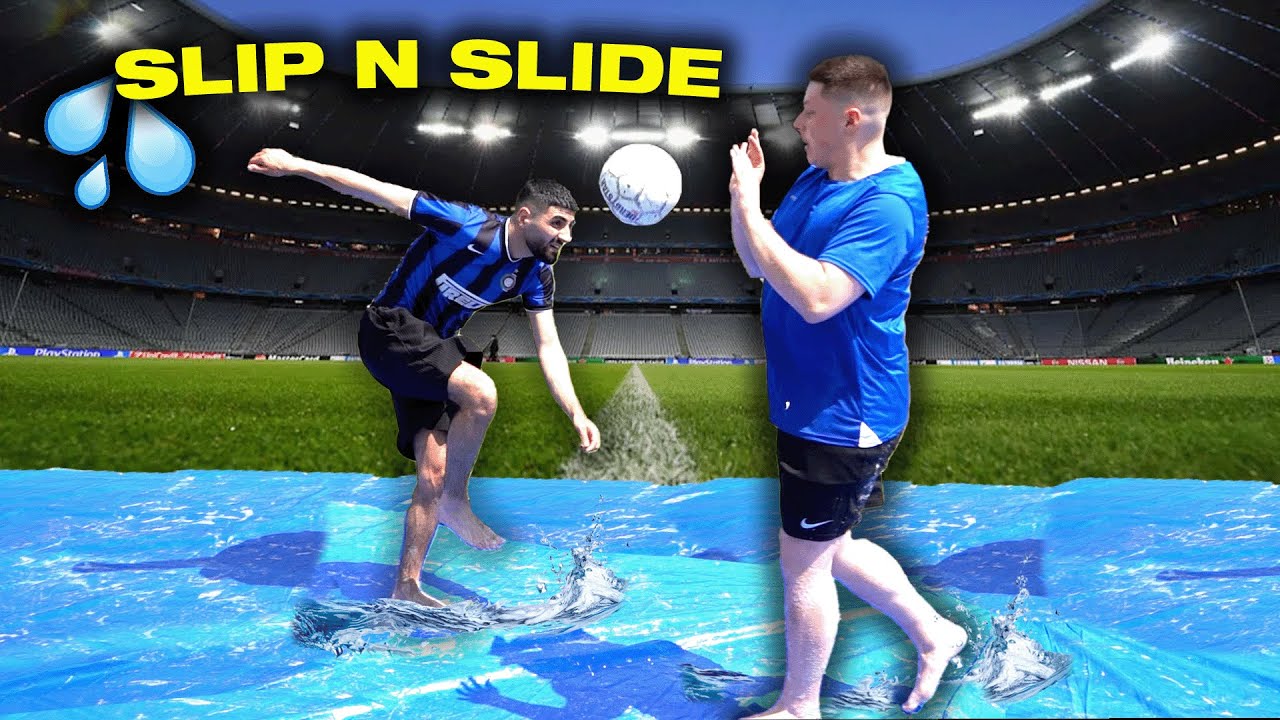 FIFA MATCH im STADION ( SLIP N SLIDE ) | mit BESTRAFUNG | Jordan ...