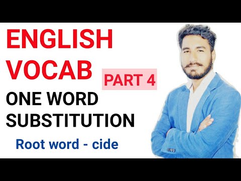 ENGLISH VOCABULARY || ONE WORD SUBSTITUTION CLASS 4 BY GAGANDEEP SIR ...