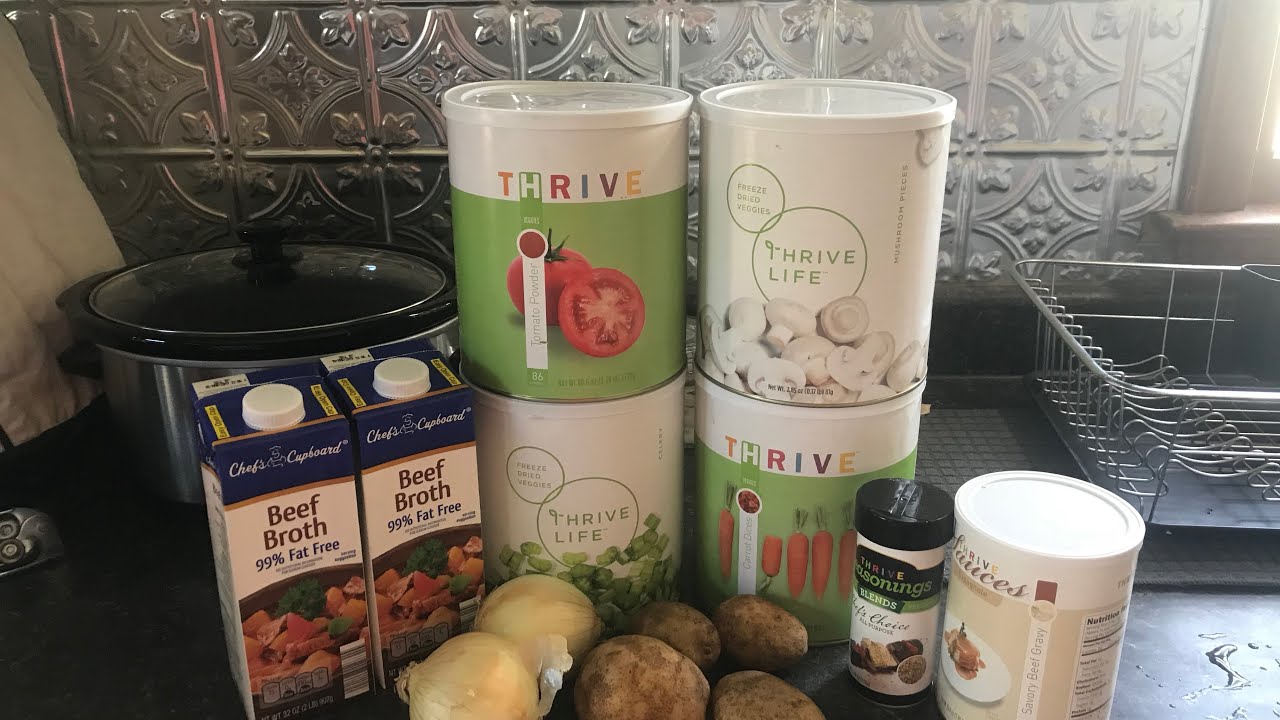 Thrive Life Simple Crockpot Beef Stew - YouTube