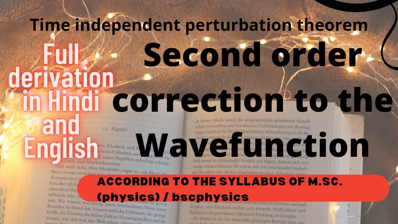 Second order correction to the wave function #physics #mscphysics # ...