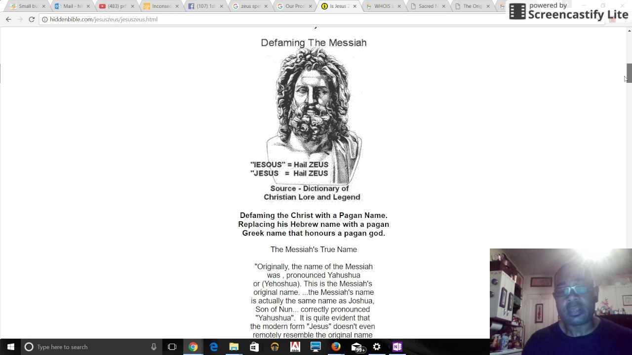 Jesus' Name Is Not Hail Zeus - Hidden Bible Lies - Pt.1 - YouTube