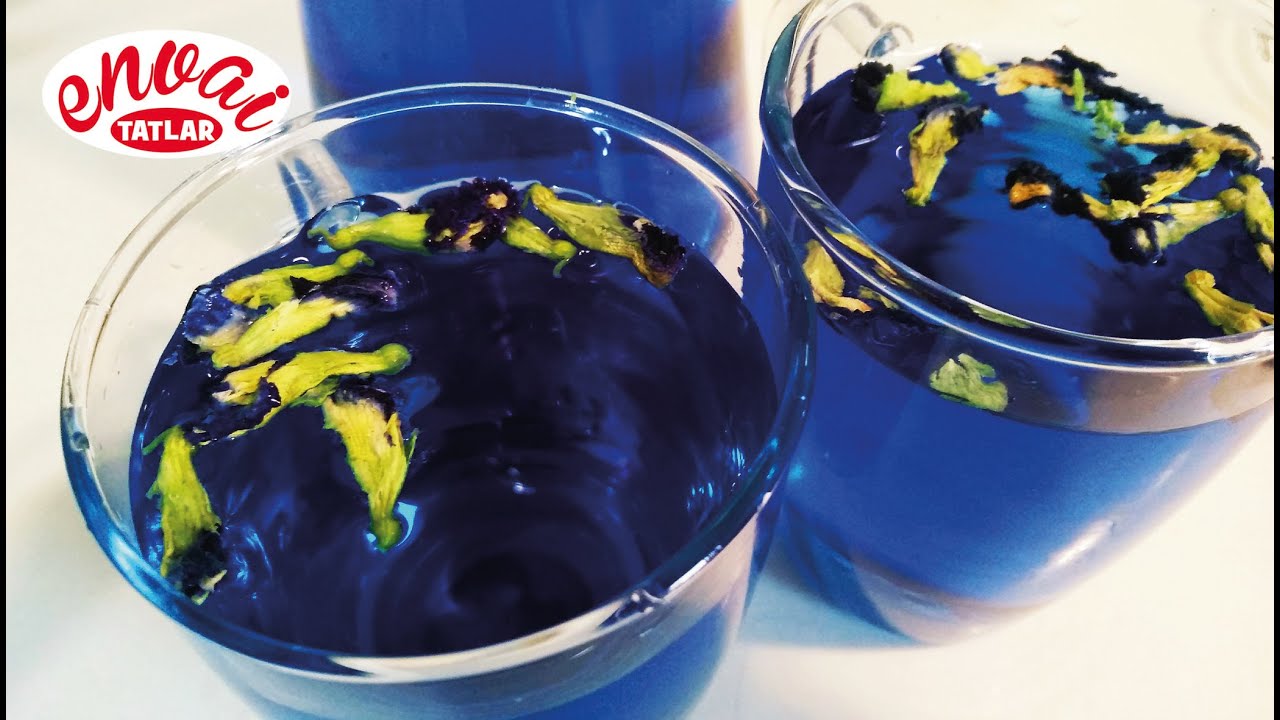 MAVİ ÇAY rengi en güzel olan Mavi Kelebek Sarmaşık Çiçeği Çayı Tarifi # ...