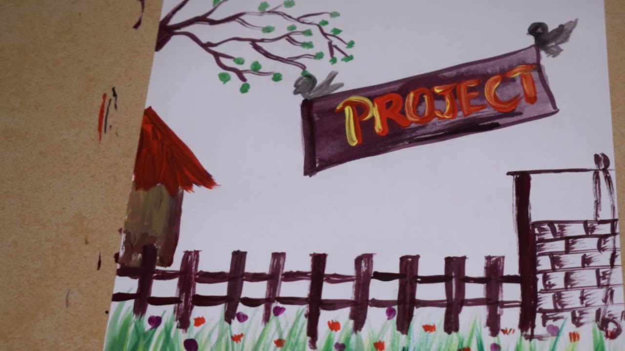 Project file cover page decoration_cover page design _ front page art ...