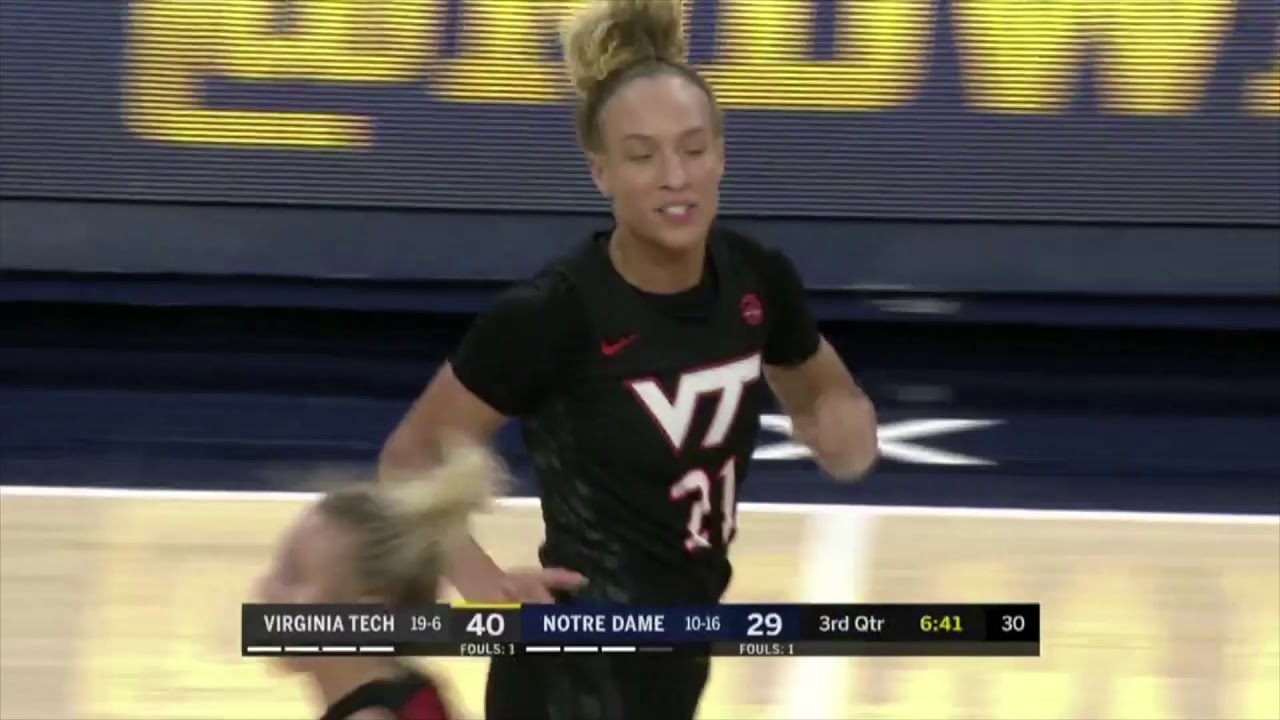 Virginia Tech Women's Basketball: Hokies @ Notre Dame - YouTube