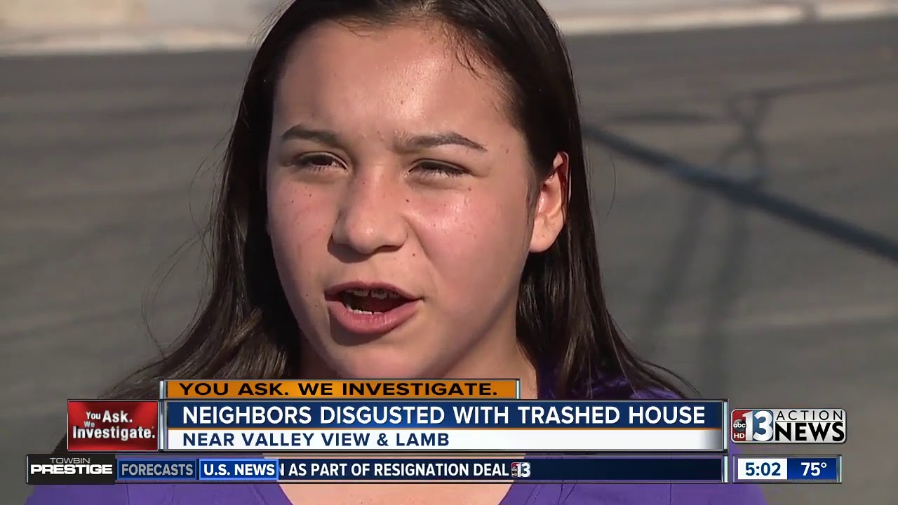 Neighbors disgusted with trashed house - YouTube