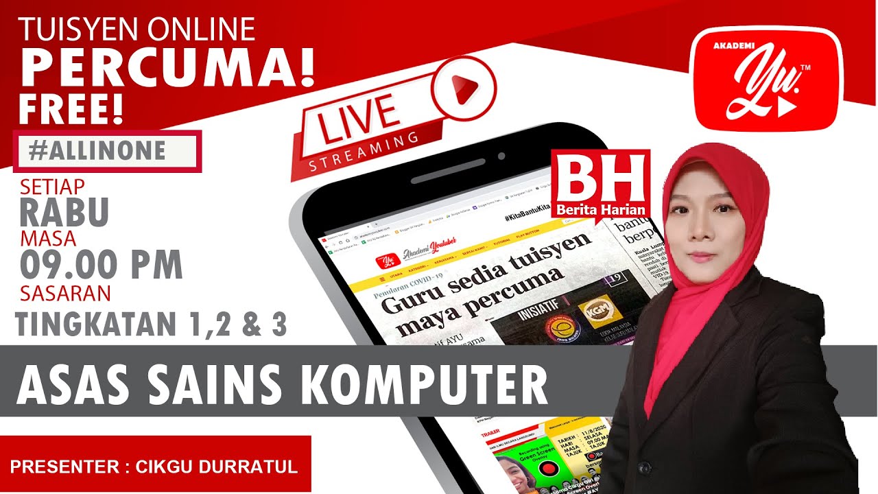 🔴[LIVE] ASAS SAINS KOMPUTER TINGKATAN 1 - KOD ARAHAN HTML OLEH CIKGU DURRATUL #02 #ALLINONE ...