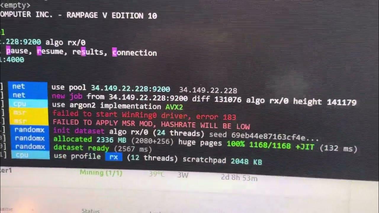 Failed to apply msr cpu mining driver error another fix - YouTube