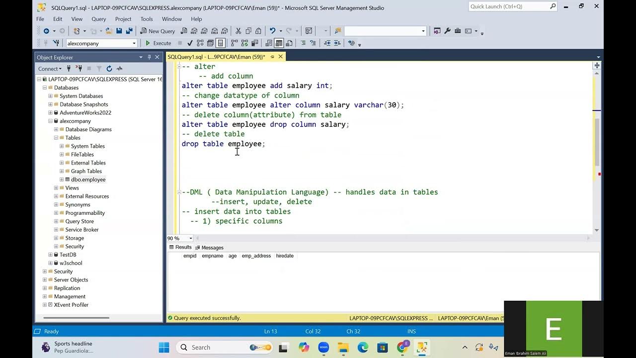 DB Query Part 2 Insert - YouTube