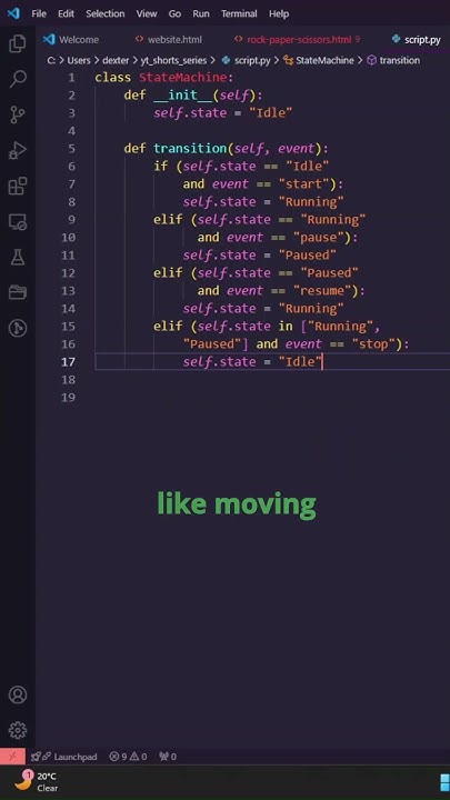 Python in 60 seconds: Build a Finite State Machine in Python - YouTube