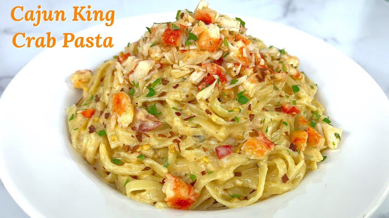 HOW TO MAKE CAJUN KING CRAB PASTA! - YouTube