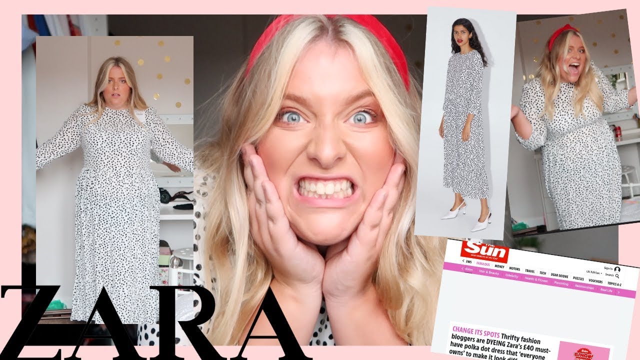 PLUS SIZE girl tries THE FAMOUS ZARA DRESS | gh0stblondie - YouTube