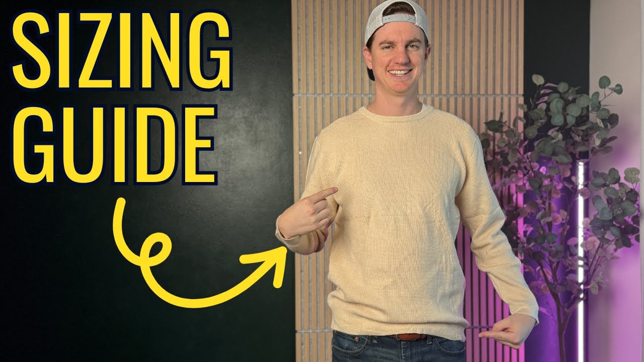 Sizing Guide for the COOFANDY Men's Crewneck Sweater Casual Waffle ...