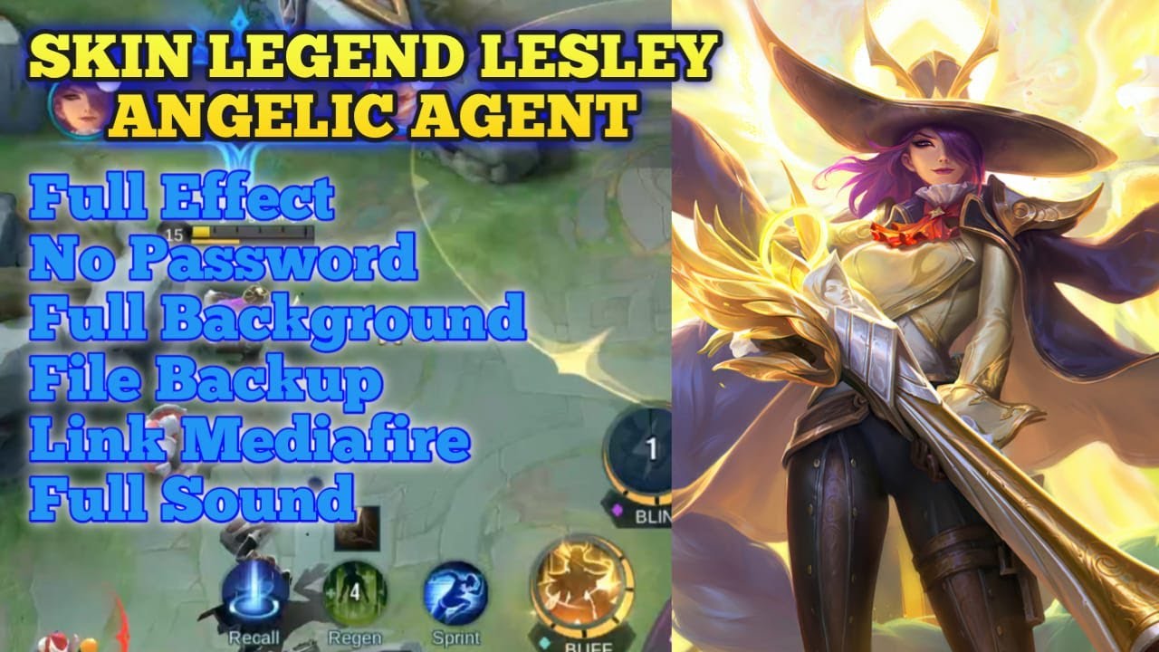 UPDATE SCRIPT SKIN LESLEY LEGEND ANGELIC AGENT - YouTube