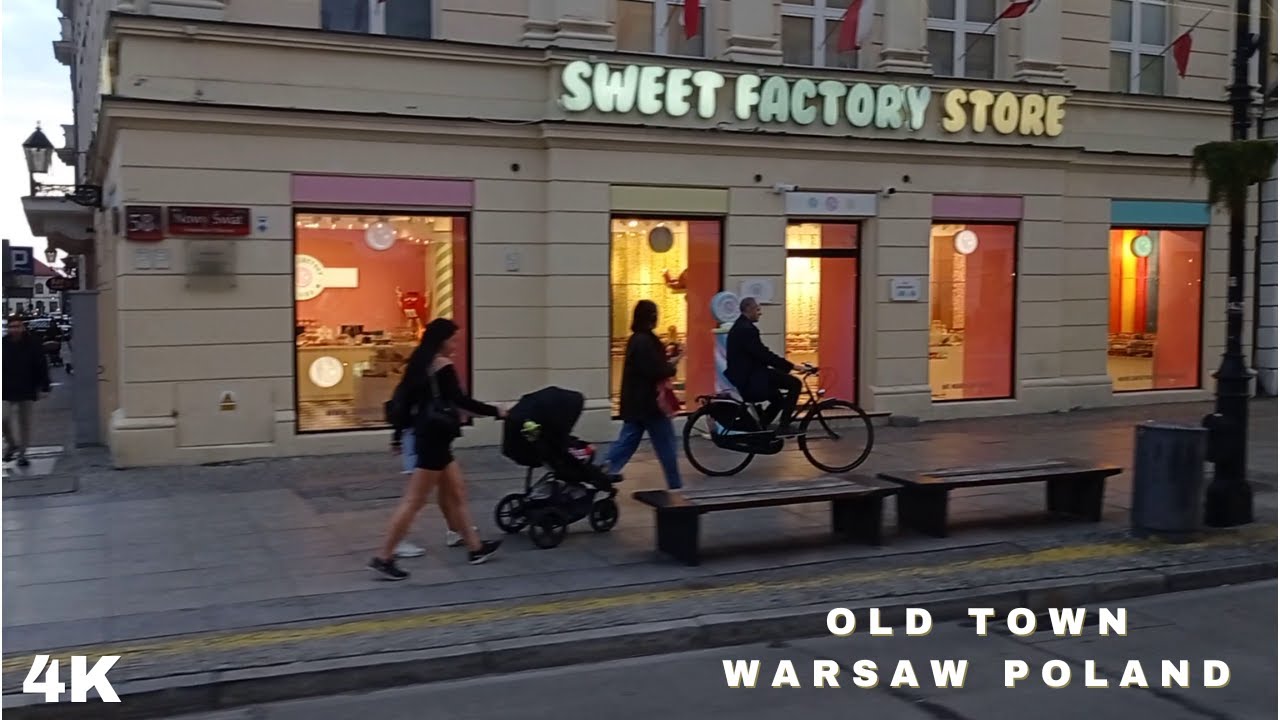 Warsaw Old Town 4k | DRIVE through WARSAW Poland | Warsaw Old Town ...