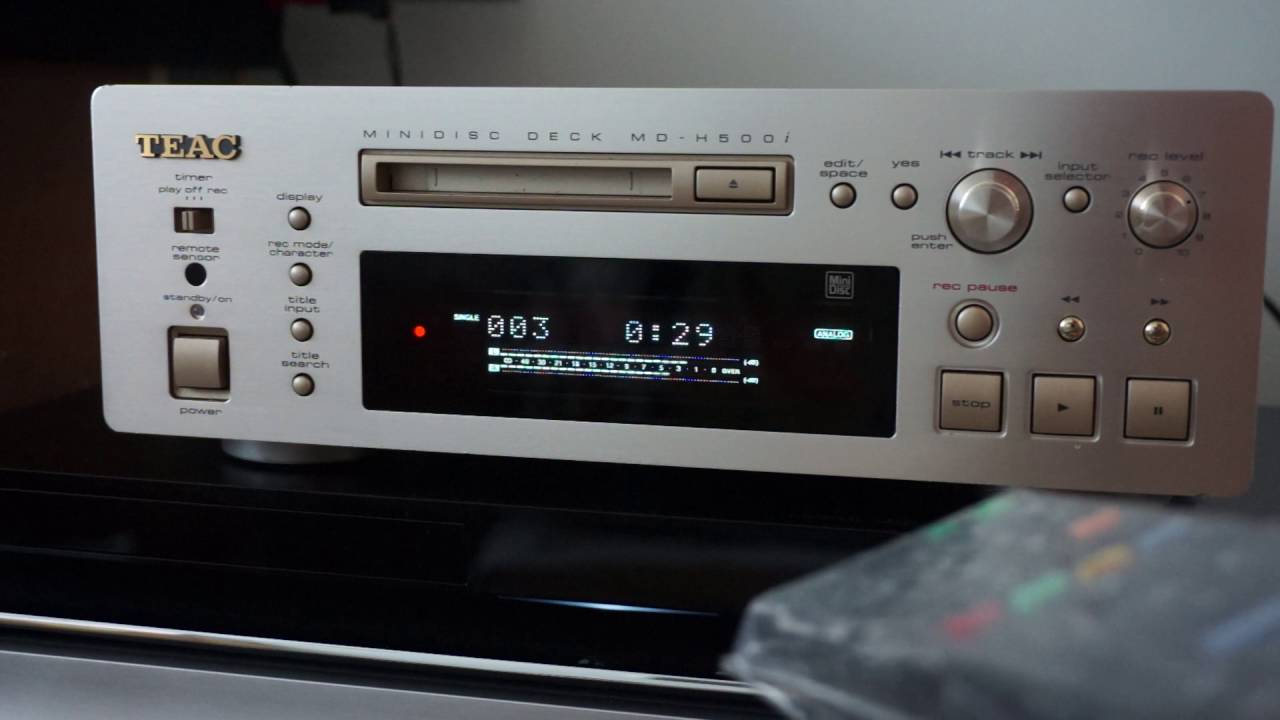 Teac 500 Reference mini-disc player test before sale. - YouTube