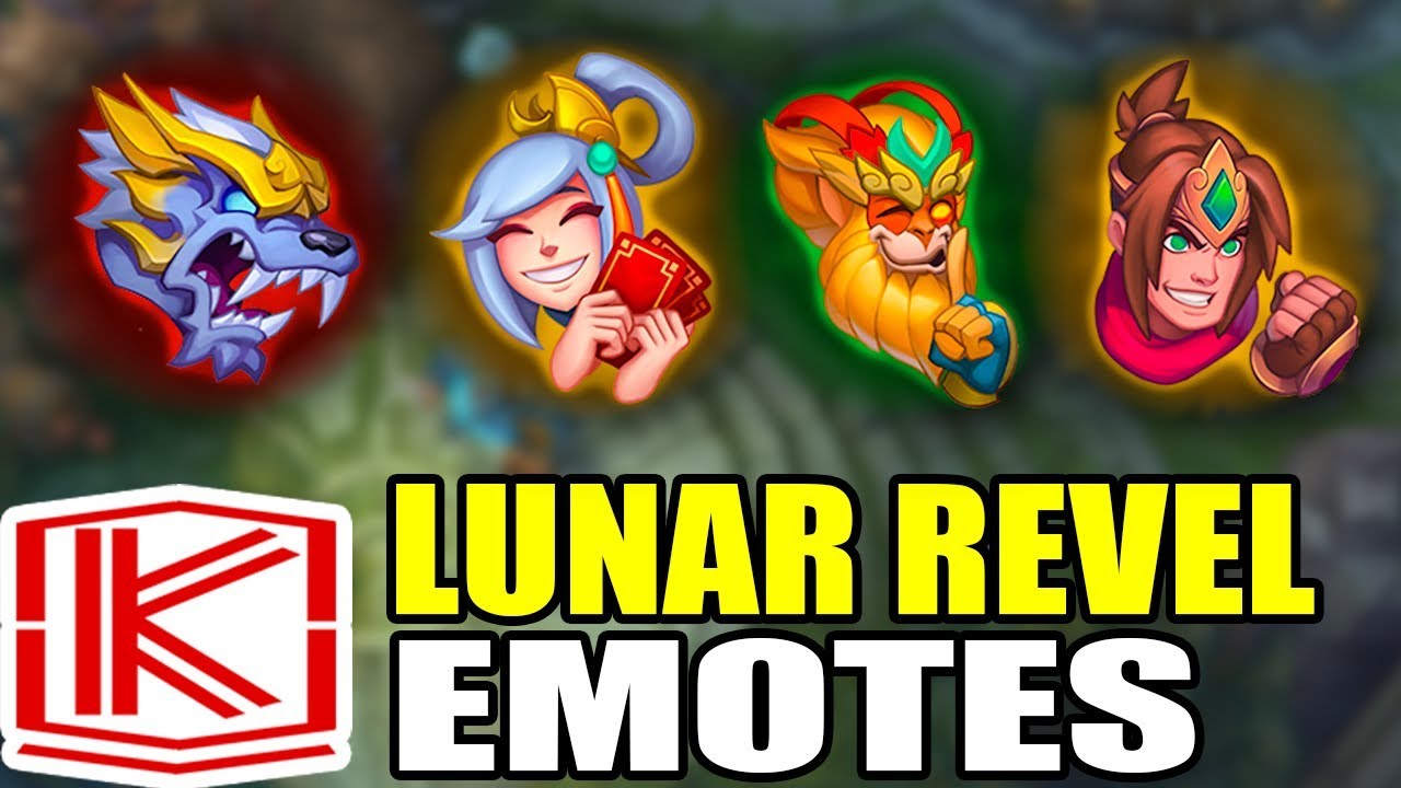 NEW LUNAR REVEL EMOTES 2018 - League of Legends - YouTube