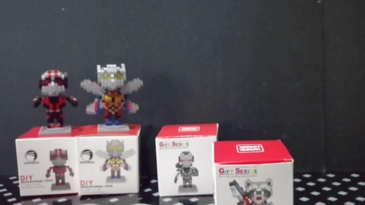 assembling rocket racoon nano blocks :) - YouTube