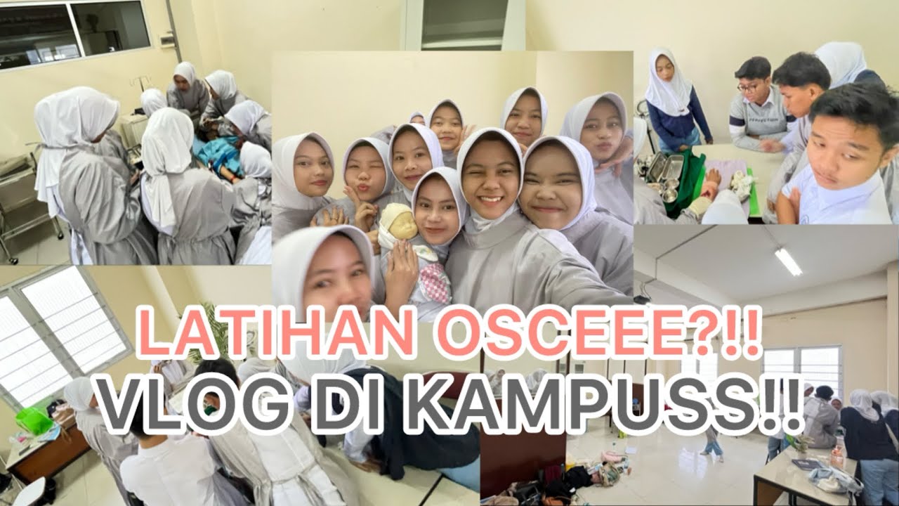 VLOG | LATIHAN OSCE🤩😍!! belajar infus , perawatan luka, pemberian obat💊 ...